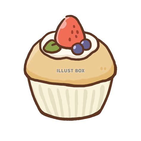無料イラスト カップケーキのイラスト