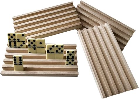 Buy Yuanhe Set Of 4 Solid Wood Domino Trays Domino Tiles Rack Domino