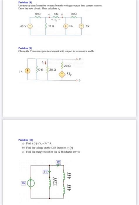 Solved Problem 8 Use Source Transformation To Tr