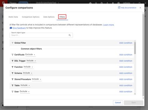 Tutorial Update Sql Server Filter Configuration Redgate Flyway
