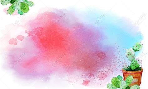 공장 수채화 이미지 Hd 가시 식물 식물 수채화 달콤한 수채화 배경 사진 무료 다운로드 Lovepik