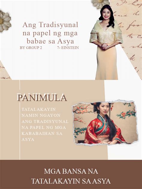 Ang Tradisyunal Na Papel Ng Mga Babae Pdf