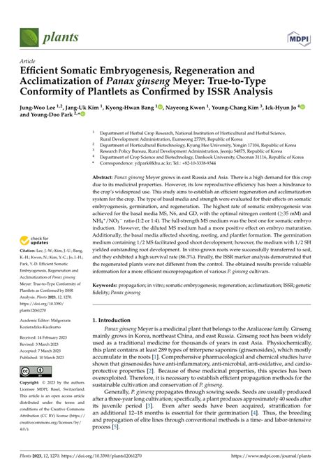 Pdf Efficient Somatic Embryogenesis Regeneration And Acclimatization