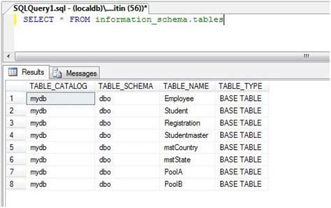 Sql Server Query To List All Tables In A Schema Printable Templates Free