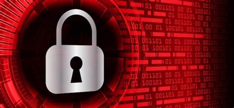Premium Vector A Red And Black Background With A Lock And A Binary Code In The Middle