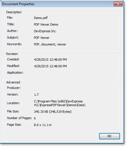 Tdxpdfviewerdocumentpropertiesdialogformexecutetcomponent