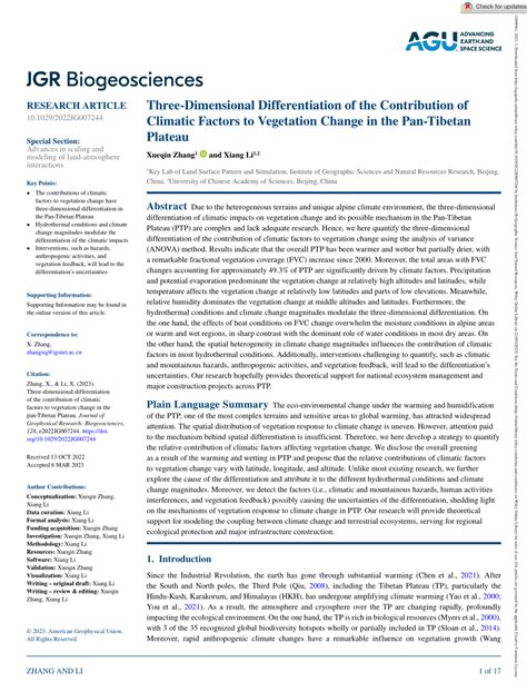 Pdf Three‐dimensional Differentiation Of The Contribution Of Climatic