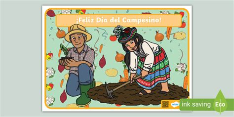 Afiche Día del Campesino Twinkl professor feito