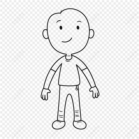 소년 개요 스케치 드로잉의 흑백 그림 벡터라인 아트두꺼운 선 Png 일러스트 무료 다운로드 Lovepik