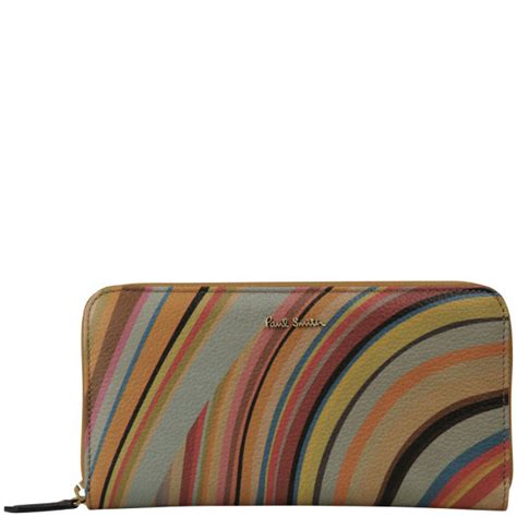 Paul Smith Accessories Womens Large Zip Purse Multi Swirl Free Uk