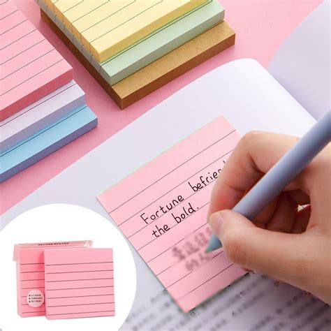 Barhoo Sticky Notes Clearance Lined Sticky Notes 6 3x3 Inches