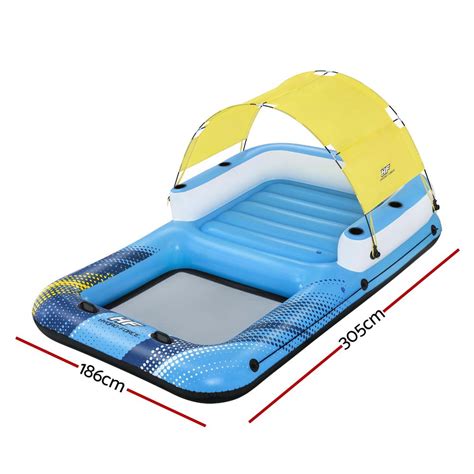 Bestway Inflatable Floating Island Float Lounger Sunshade Pool Bed 30