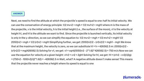 solved a projectile is launched vertically from the surface of the