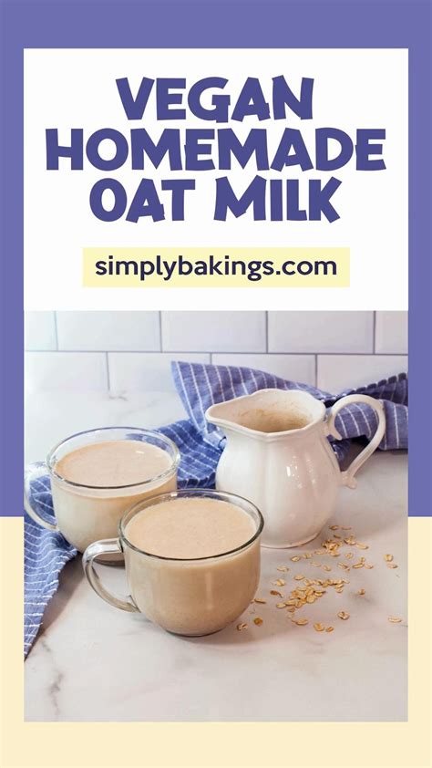 Vegan Homemade Oat Milk Artofit