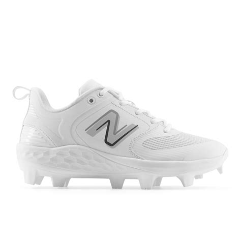 New Balance Womens Fresh Foam Velo V3 Molded Fastpitch Softball Cleat White White Medium 10