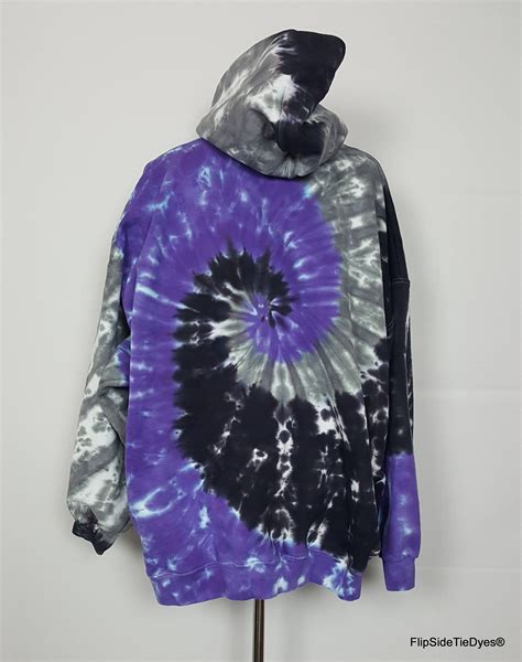 Purple Sky Tie Dye Hoodie Hanes Cotton Blend Rave Festival Style Etsy