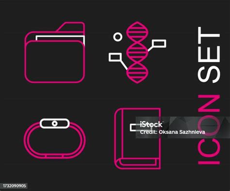 Définir La Ligne Manuel Dutilisation Smartwatch Symbole Adn Et Icône De