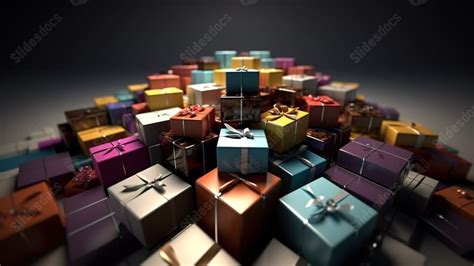 Three Dimensional Stacking Of T Boxes Powerpoint Background For Free