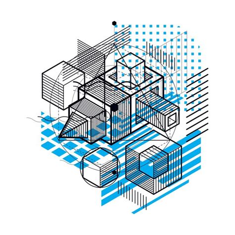 Premium Vector Isometric Abstract Background With Linear Dimensional Shapes Vector 3d Mesh