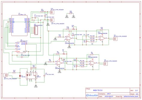 Midi2CV OSHWLab