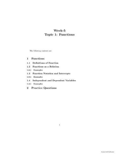 1 functions pdf