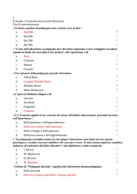 Didattica Dellinclusione Test Risposte 24 Cfu Pegaso Prove Desame