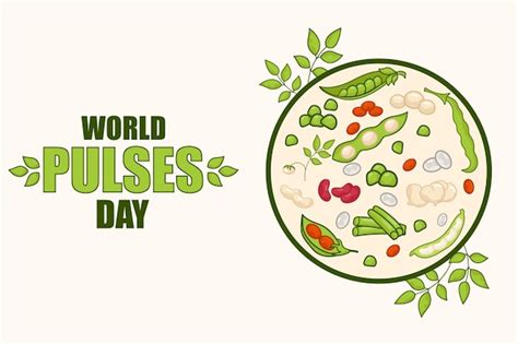 Día mundial de las legumbres legumbres banner love pulses Vector Premium