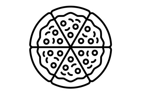 Pizza Outline Icon Graphic By Maan Icons · Creative Fabrica