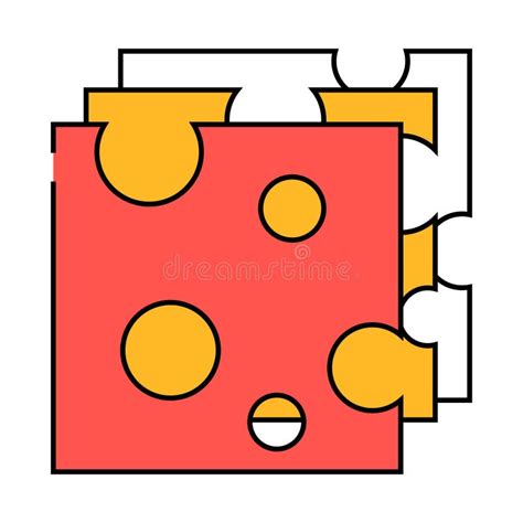 Slice Cheese Icon Color Illustration Stock Vector Illustration Of