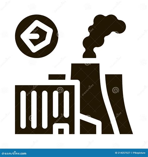 煤炭生产厂图标矢量字形图 向量例证 插画 包括有 行业 采煤 工厂 开采 能源 矿物 商业 214257527