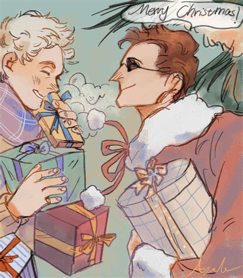 Asolablue Aziraphale Good Omens Crowley Good Omens Good Omens