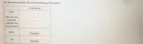 Solved For A Weak Acid HA A 0 100 M Solution Was Made Chegg