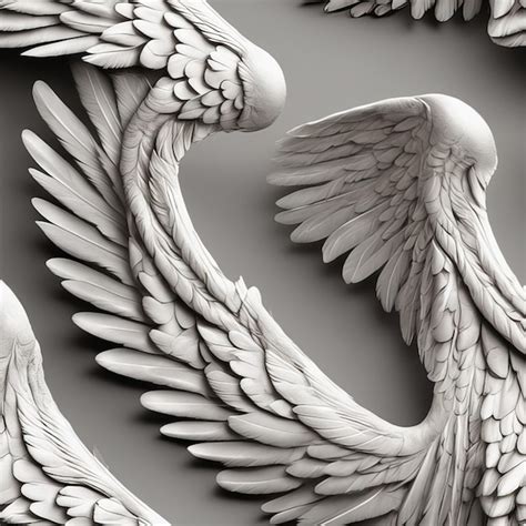 Premium AI Image Realistic Angel Wings Set
