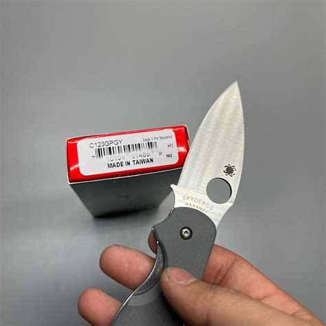 Spyderco Sage 1 Folding Knife 3 Maxamet Satin Plain Blade Cool Gray
