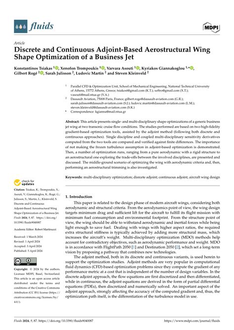 Pdf Discrete And Continuous Adjoint Based Aerostructural Wing Shape