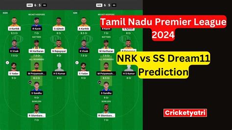 NRK Vs SS Dream11 Prediction In Hindi Fantasy Cricket Pitch Report