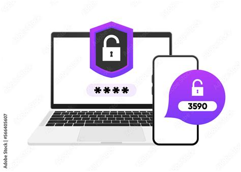 Two Steps Authentication Verification Code Message On Smartphone Safety Login Concept Two