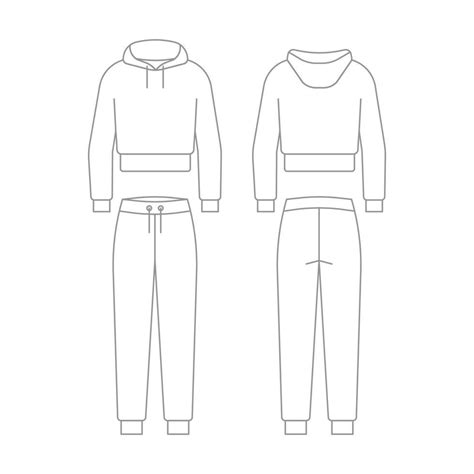 Unisex Sportswear Tracksuit Template