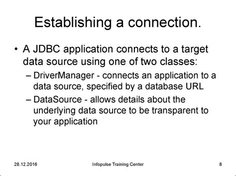 7 Java Databases And JDBC 2 JDBC Database Access JDBC Online Presentation