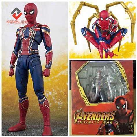 【coco】新品 復聯3 無限戰爭 Spider Man Shf 鋼鐵蜘蛛人 可動手辦擺件模型 復仇者聯盟 漫威 超級 露天市集 全台