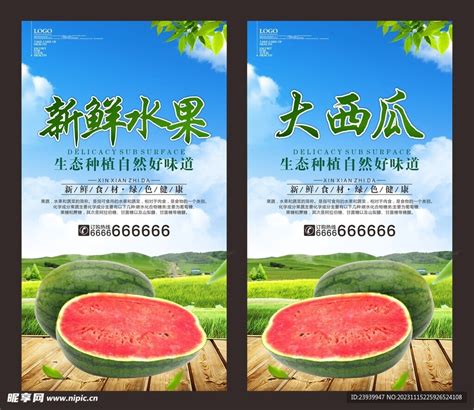 西瓜设计图 海报设计 广告设计 设计图库 昵图网nipic