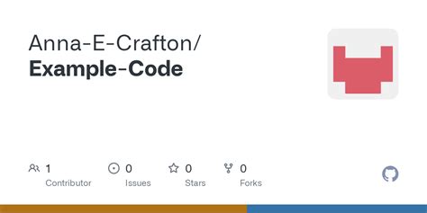 Github Anna E Craftonexample Code