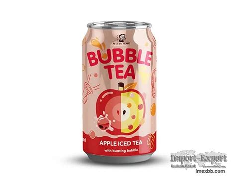 Rtd Popping Boba Fruit Tea Apple Bubble Tea
