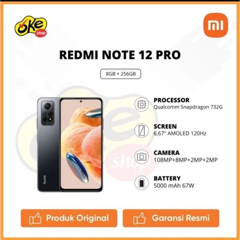 Jual Xiaomi Redmi Note 12 Pro 4G 8GB 256GB Shopee Indonesia