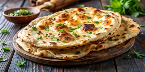 Tandoori Naan Indian Tandoori Roti Or Flat Bread Serve Ai Generated