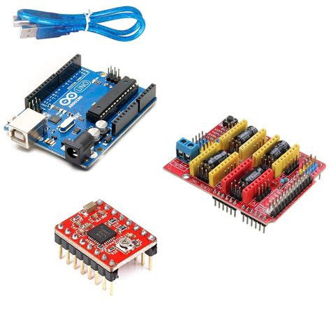 Robotbanao Arduino Uno R With Cnc Shield And A Motor Desertcart INDIA
