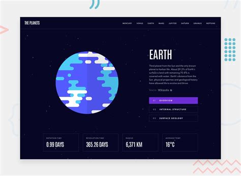 frontend mentor planets fact site fm projects