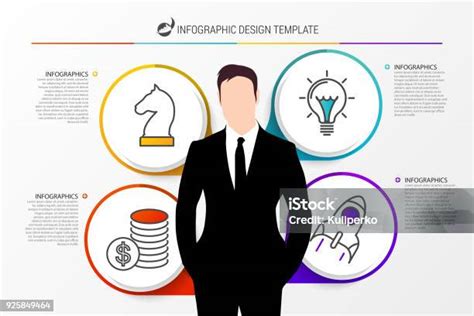 Homme Daffaires Modèle De Conception Infographique Concept Daffaires