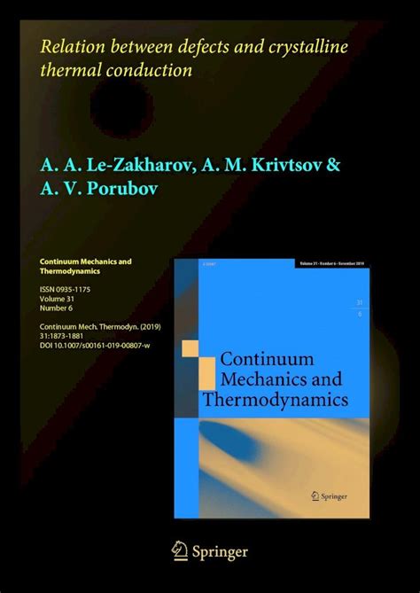 (PDF) Relation between defects and crystalline thermal conductionmech ...