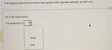 Solved Odd Degree Polynomial Functions Have Graphs With